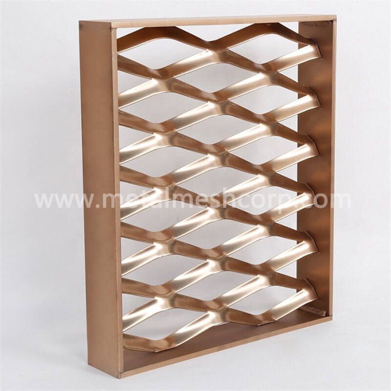 Custom Decorative Brass Expanded Metal Mesh